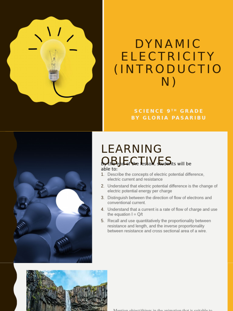 Dynamic Electricity Part 1 | PDF