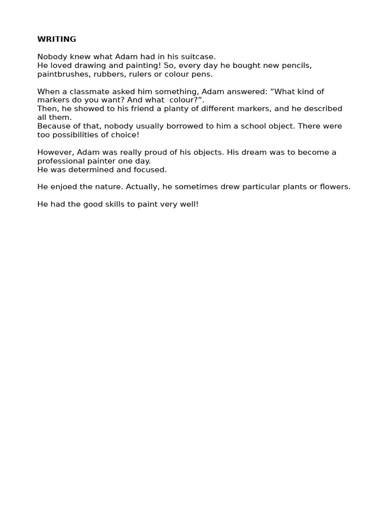 Writing b1 | PDF