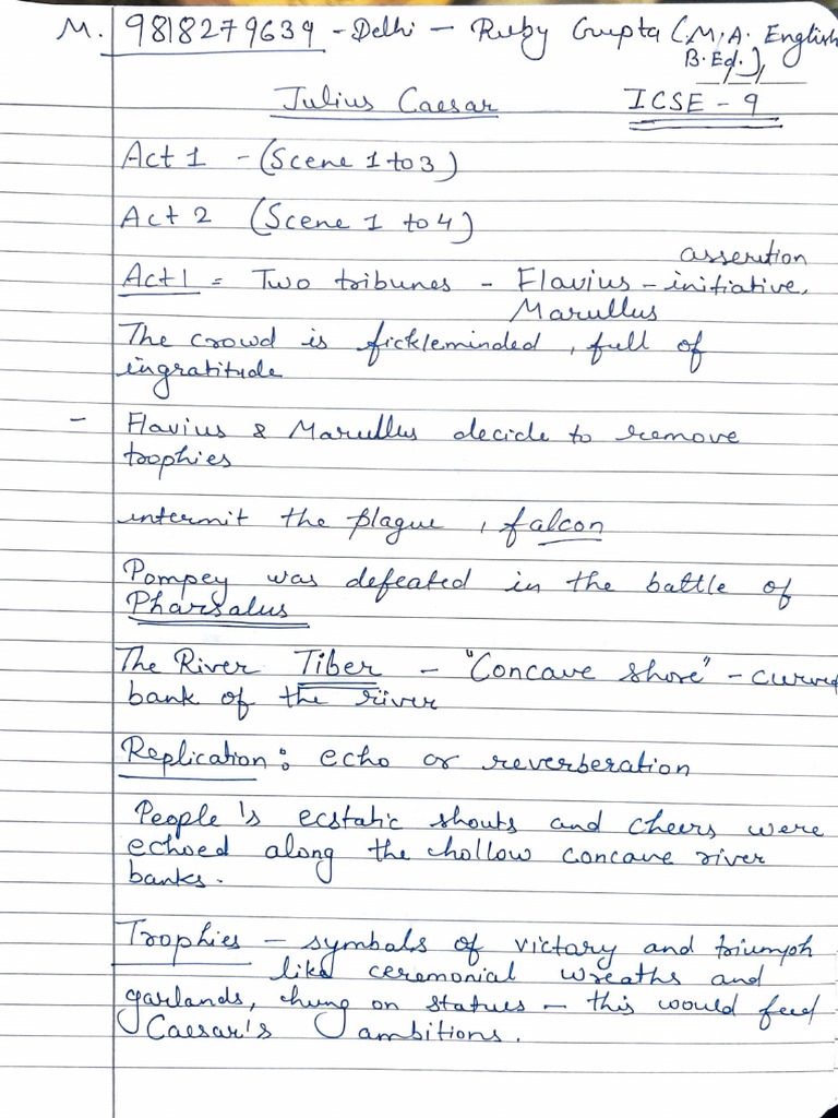 Julius Caesar Act 1 Scene 1 | PDF