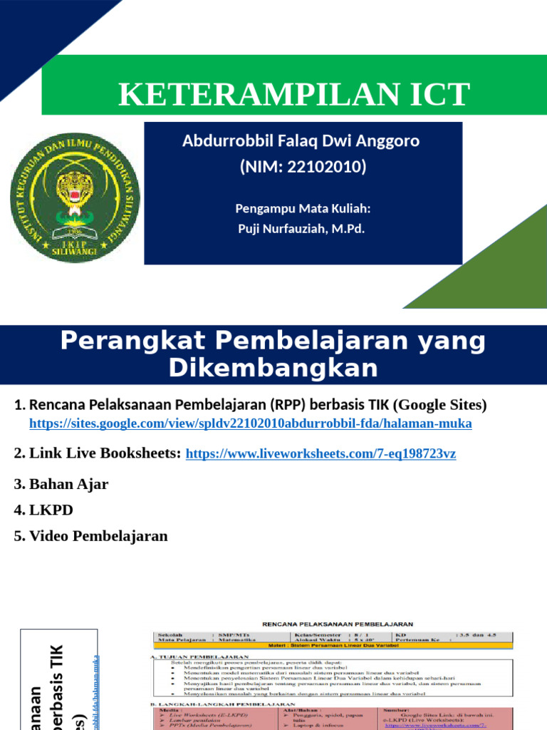 MK Bu Puji Abdurrobbil FDA 22102010 s2 Pmat | PDF
