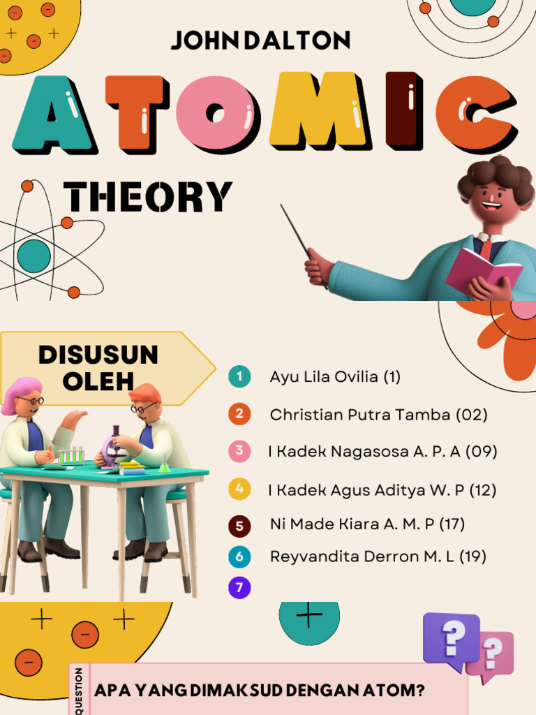 Atomic Theory Science Presentation Colorful 3D Style PDF | PDF