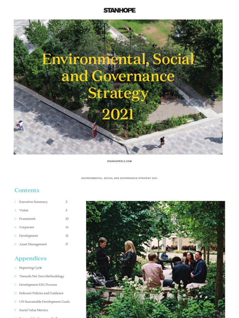 STANHOPE - ESG Strategy 2021 | PDF