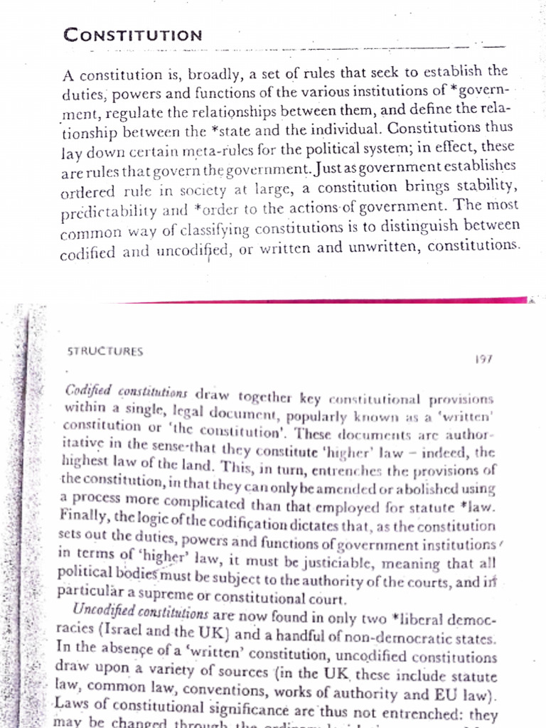01 - Unit 1 - Constitution | PDF