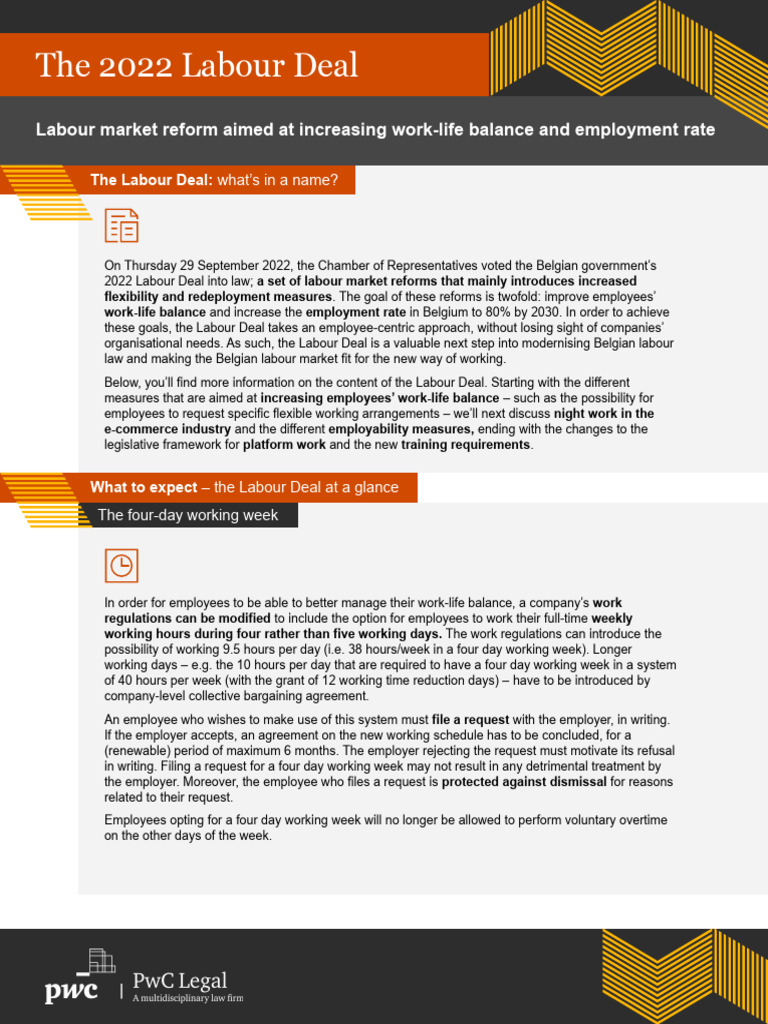 PWC Legal Employment Law Labour Deal Flyer | PDF