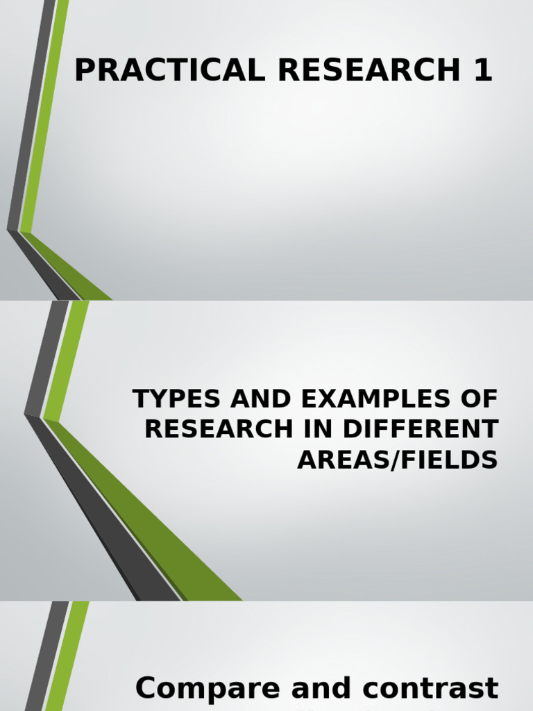 6 Types and Examples of Research in Different Fields | PDF