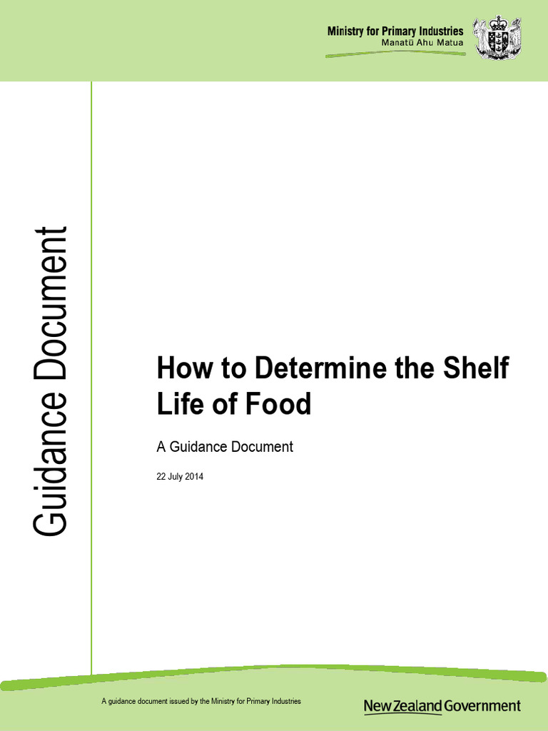 A Guidance How To Determine The Shelf Life of Food | PDF