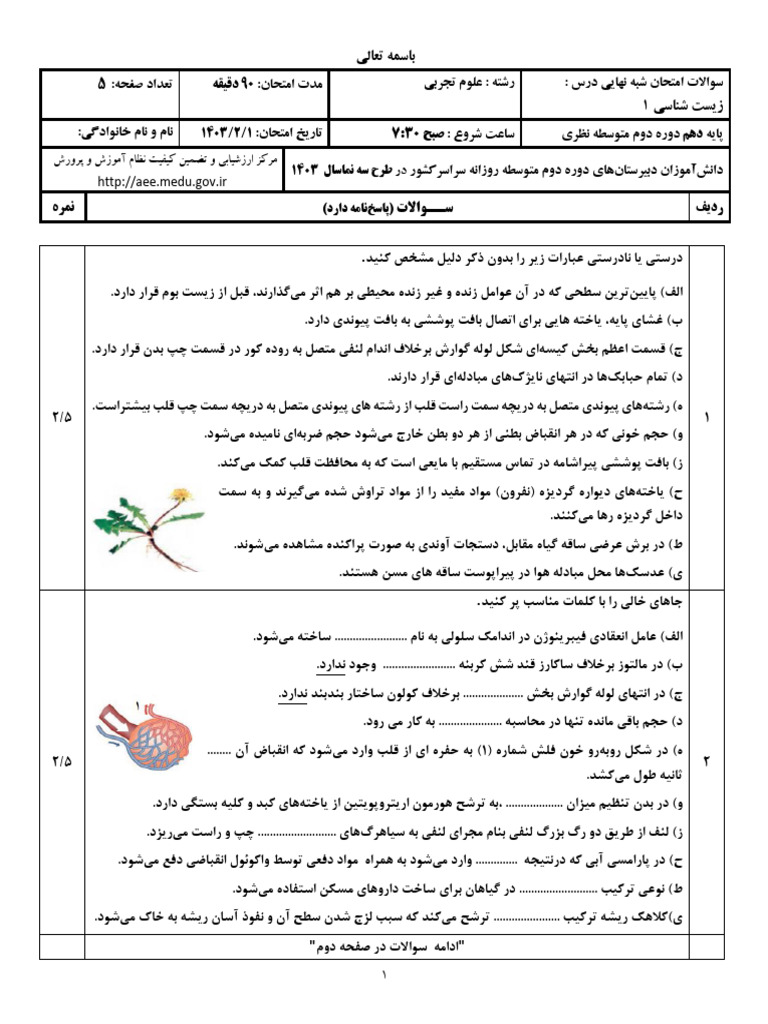 Zist 10 Sobh Semi Final 1403 | PDF
