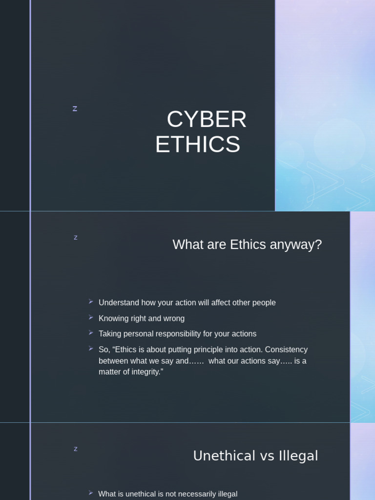 Abhay Singh Class 10b Cyber Ethics Presentation | PDF