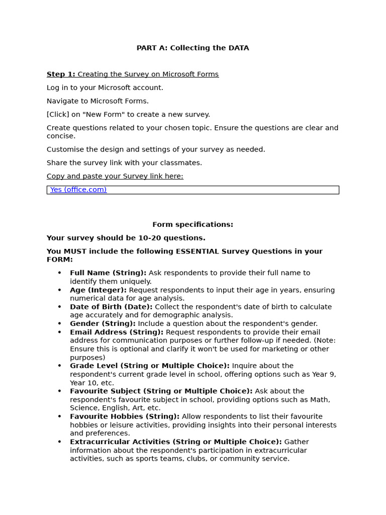 Term 1 Database Report Template | PDF