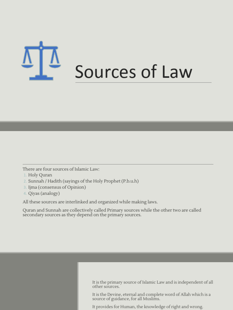 Sources of Law | PDF