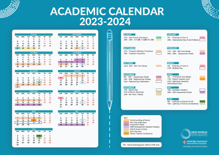 2023 NWIS Academic Calendar | PDF