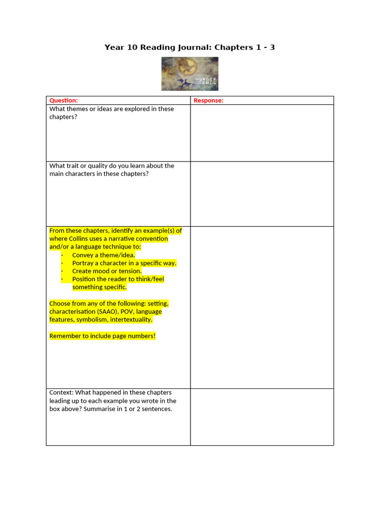 Reading Journal | PDF