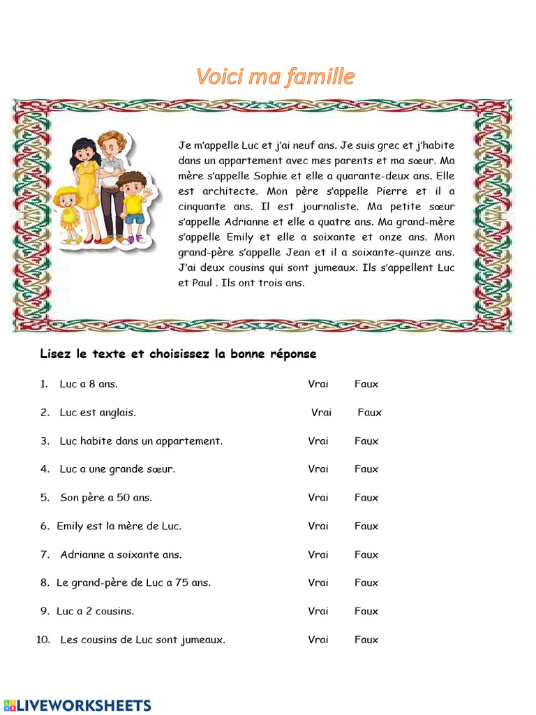 Voici Ma Famille | PDF