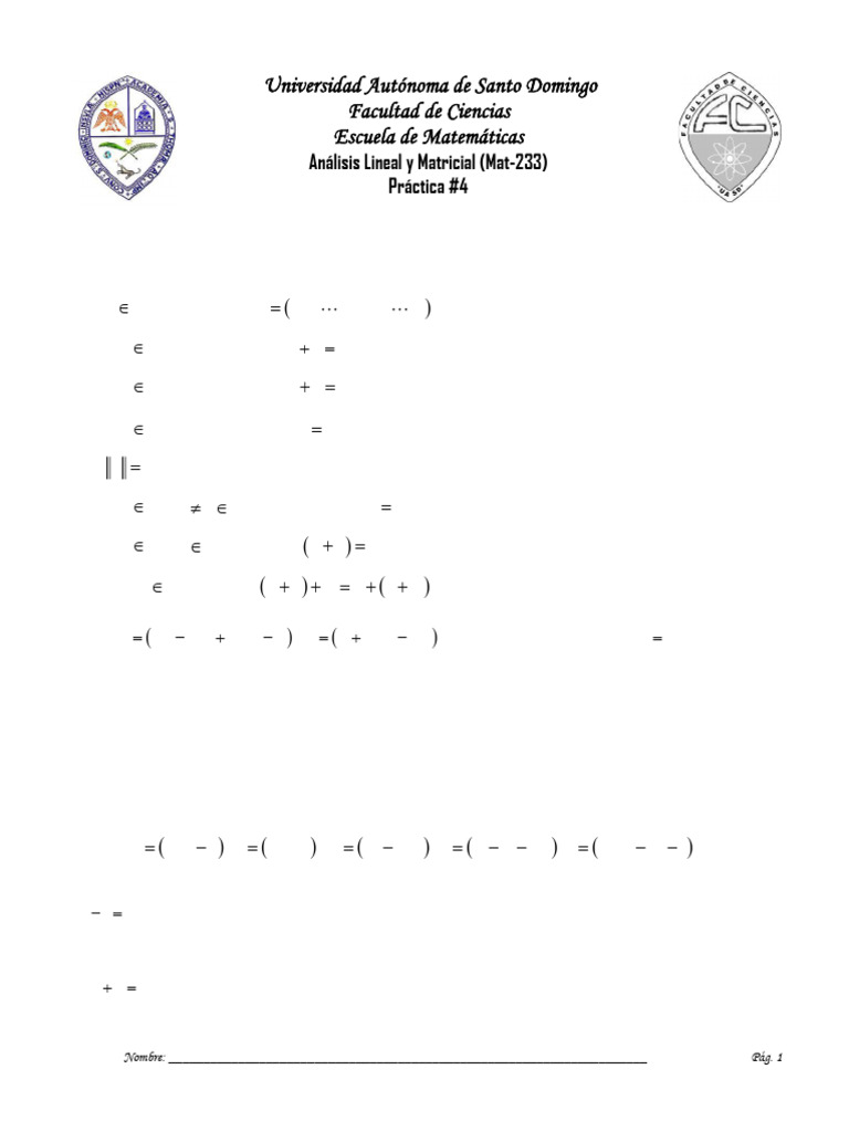 Practica 4 Sobre Vectores de RN 2022-1 | PDF