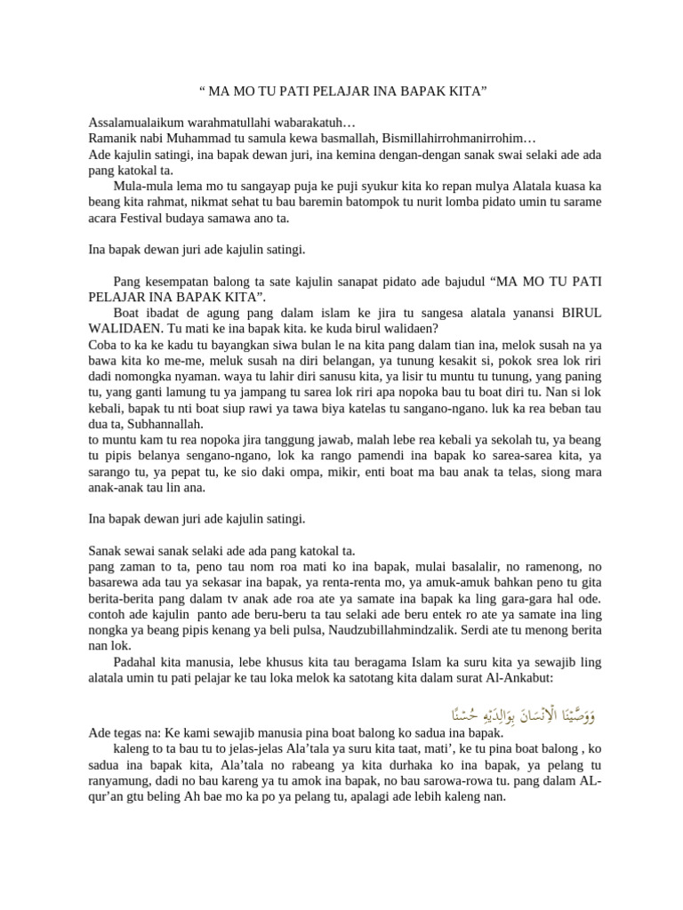 Pidato FBS 2024 | PDF