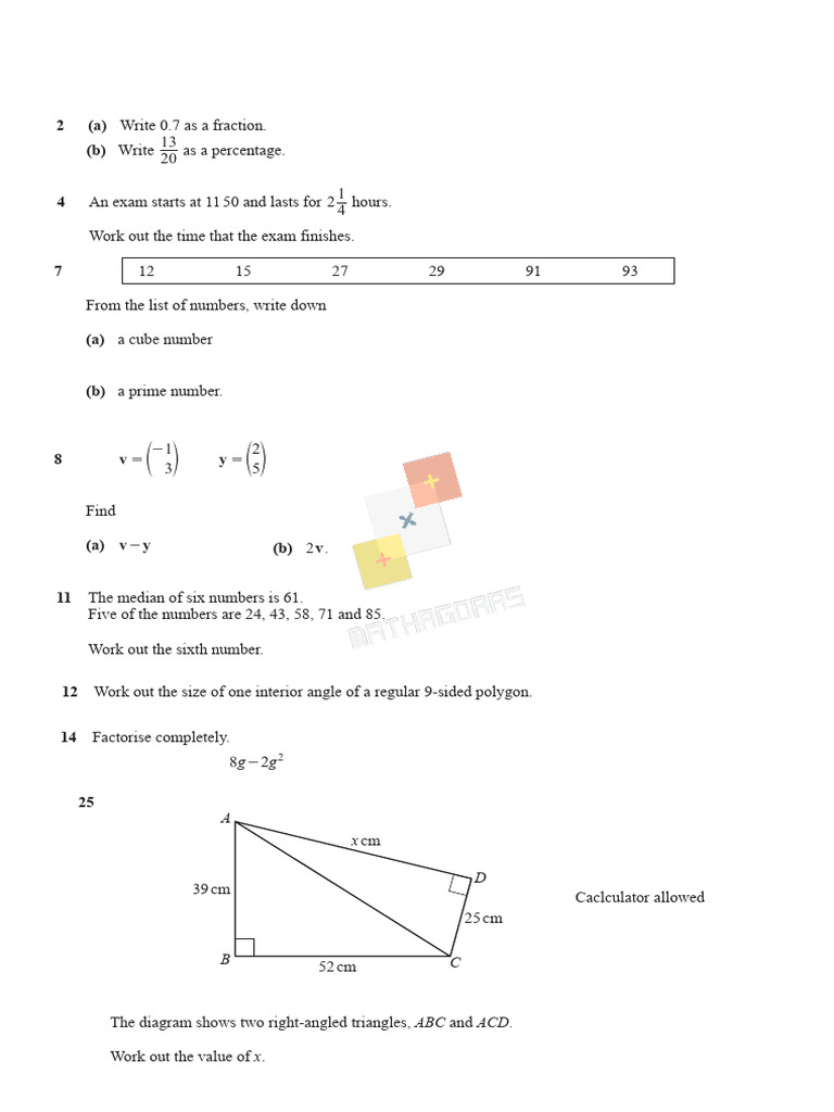 Guess Paper Worksheet | PDF
