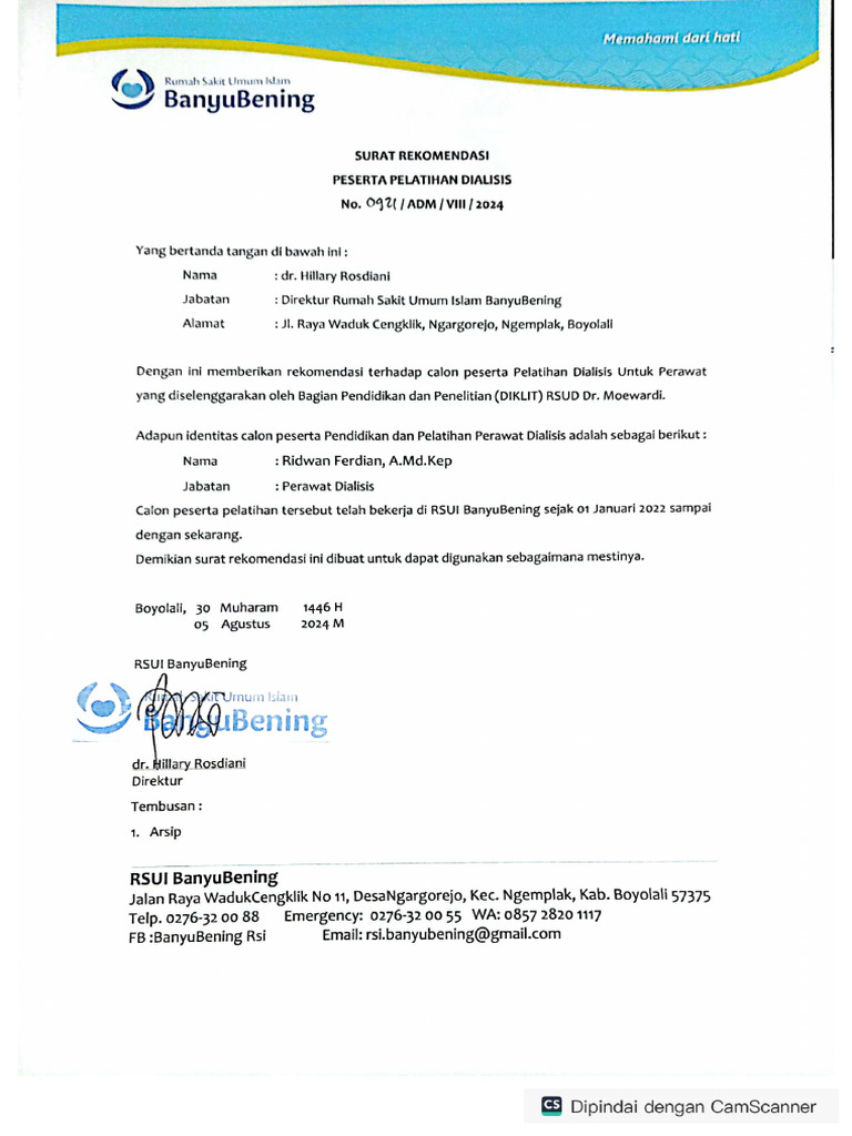 Rekomendasi Pelatihan HD Ridwan | PDF