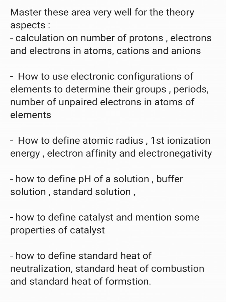 Chemistry Theory | PDF