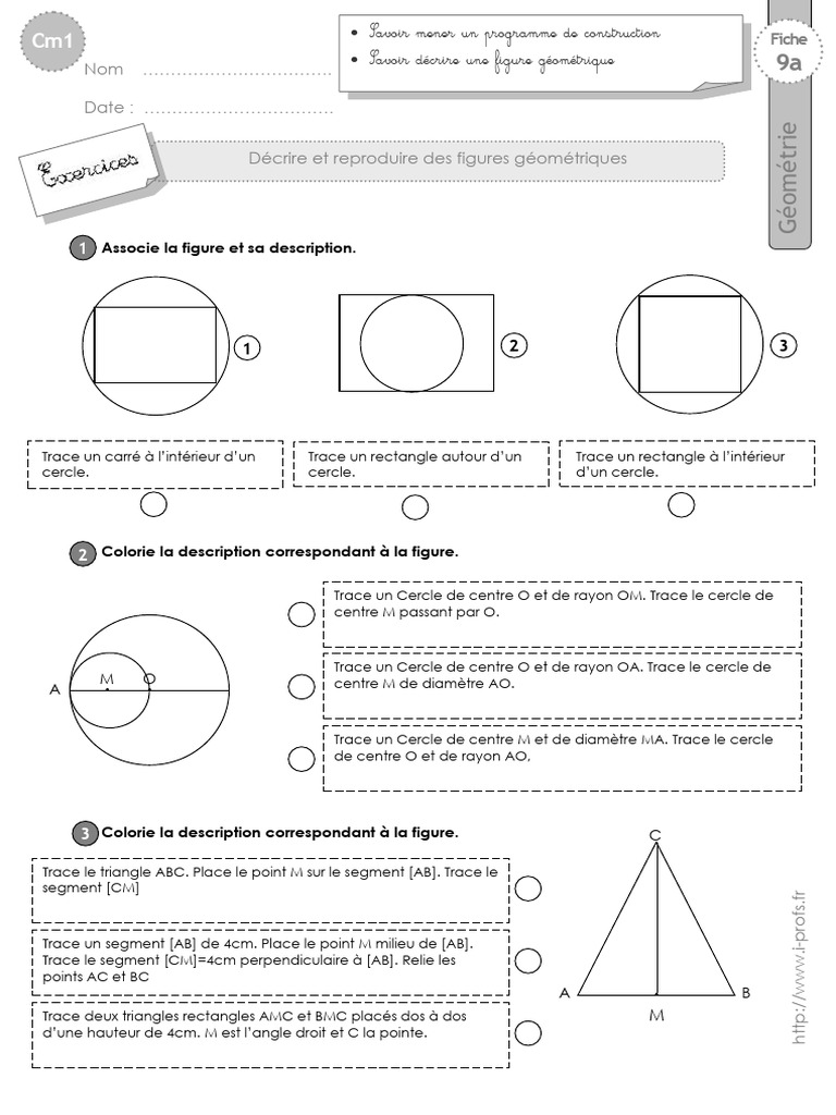 cm1 Exercices Construction | PDF