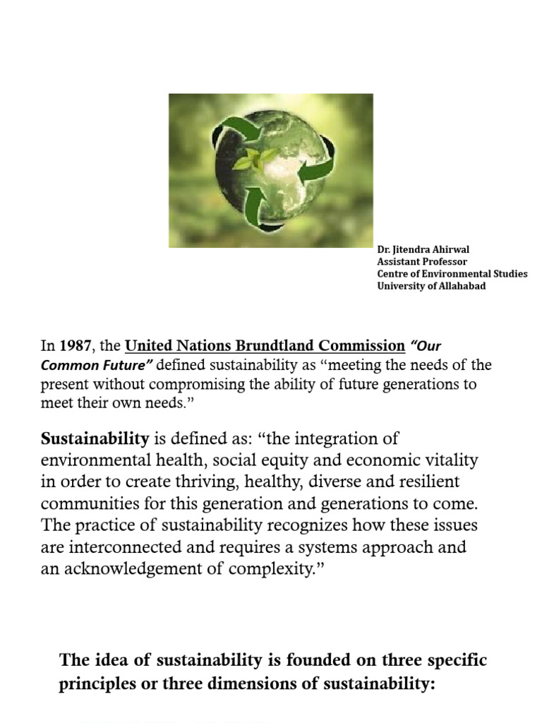 Principles of Sustainability Explained | PDF | Sustainability | Wellness
