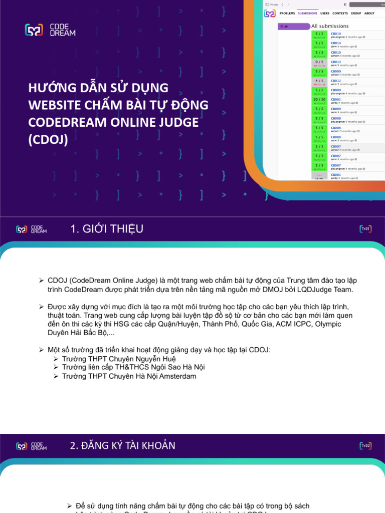 Hướng dẫn sử dụng CDOJ | PDF