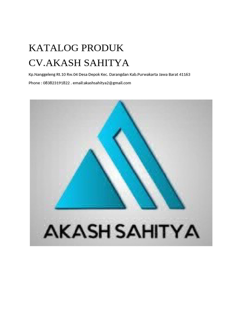 Cover Katalog Produk | PDF
