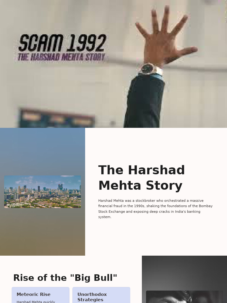 The Harshad Mehta Story 1992 Final | PDF