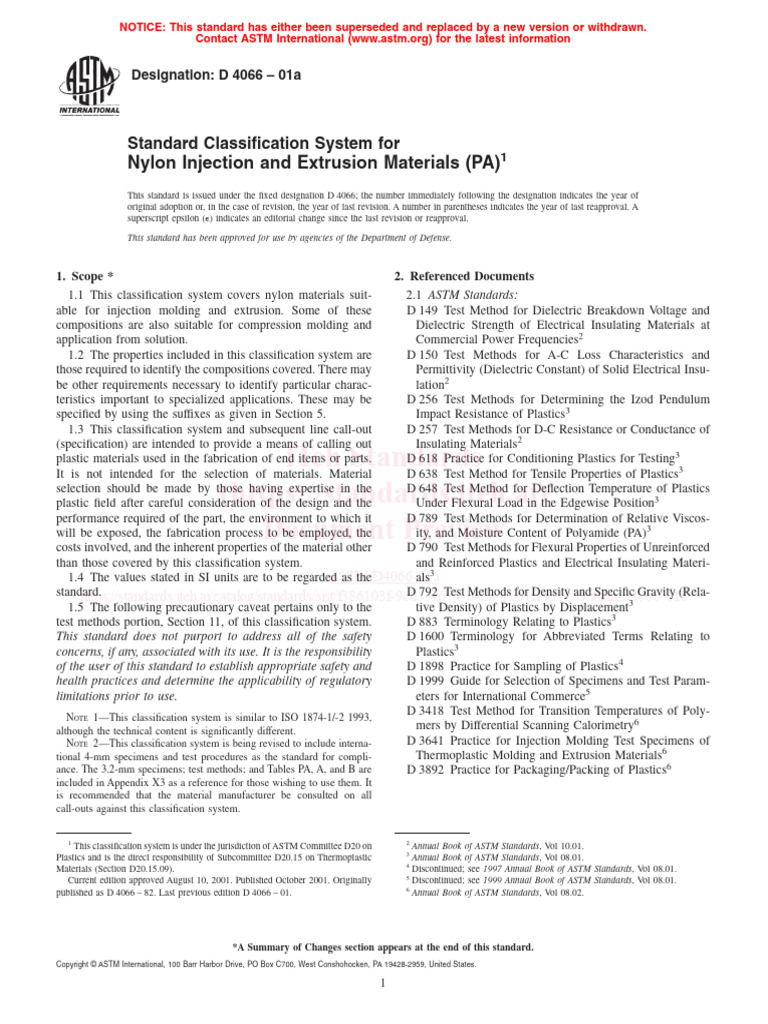 ASTM D4066 01a | PDF