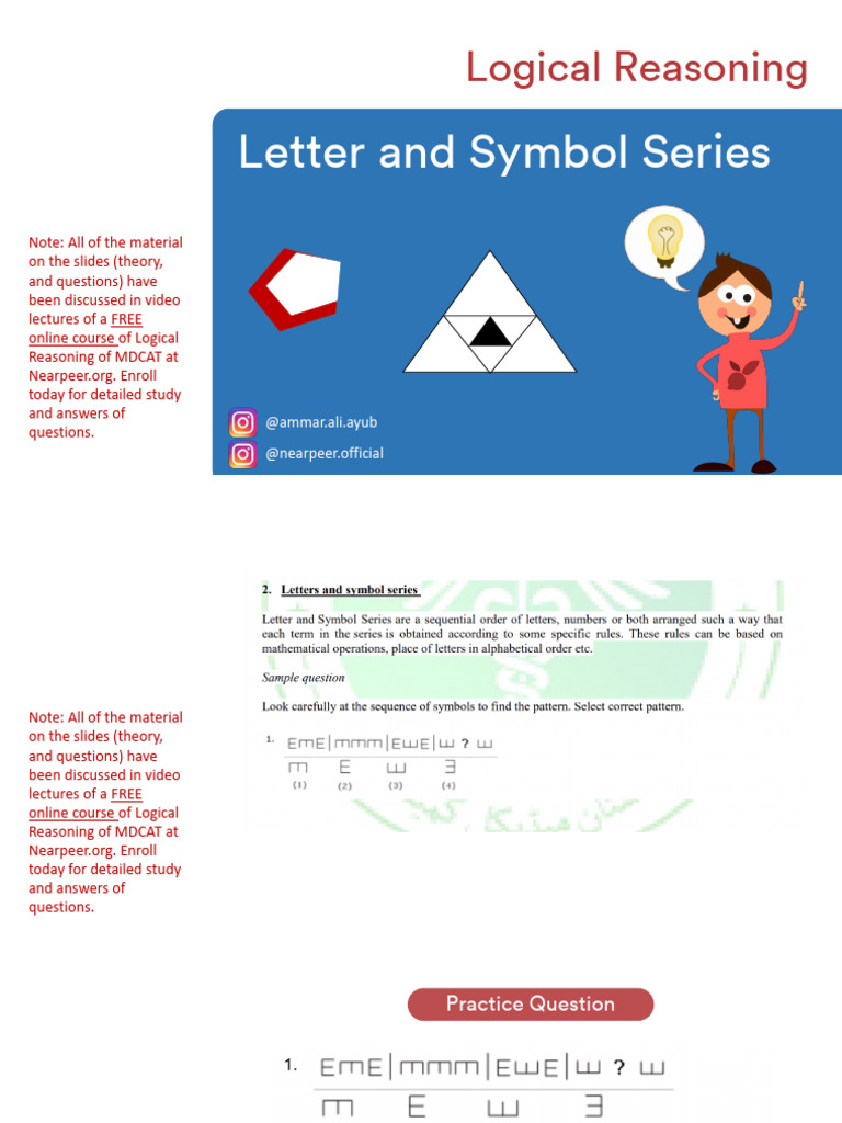 Letter and Symbol Series | PDF