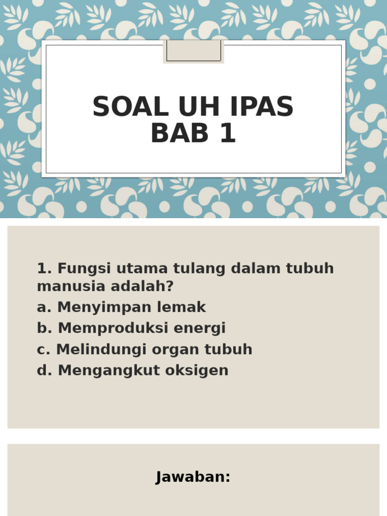Soal Uh Ipas | PDF
