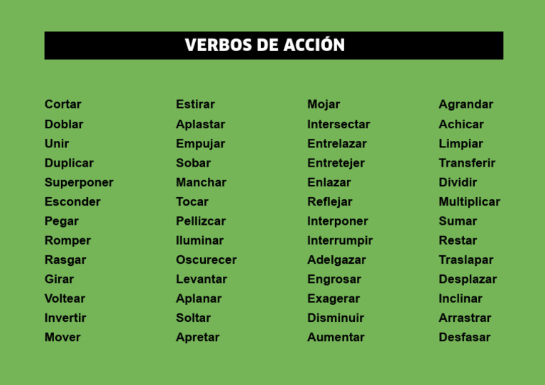 S6 3-DG301 Verbos de Accion | PDF