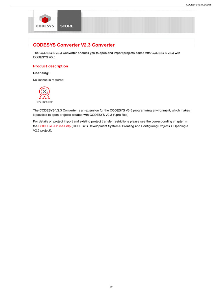 CODESYS V2.3 Converter_en | PDF