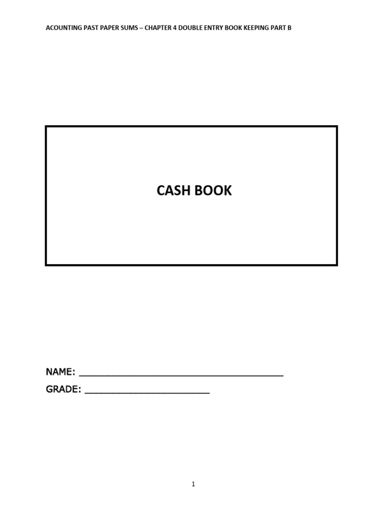 Cash Book | PDF