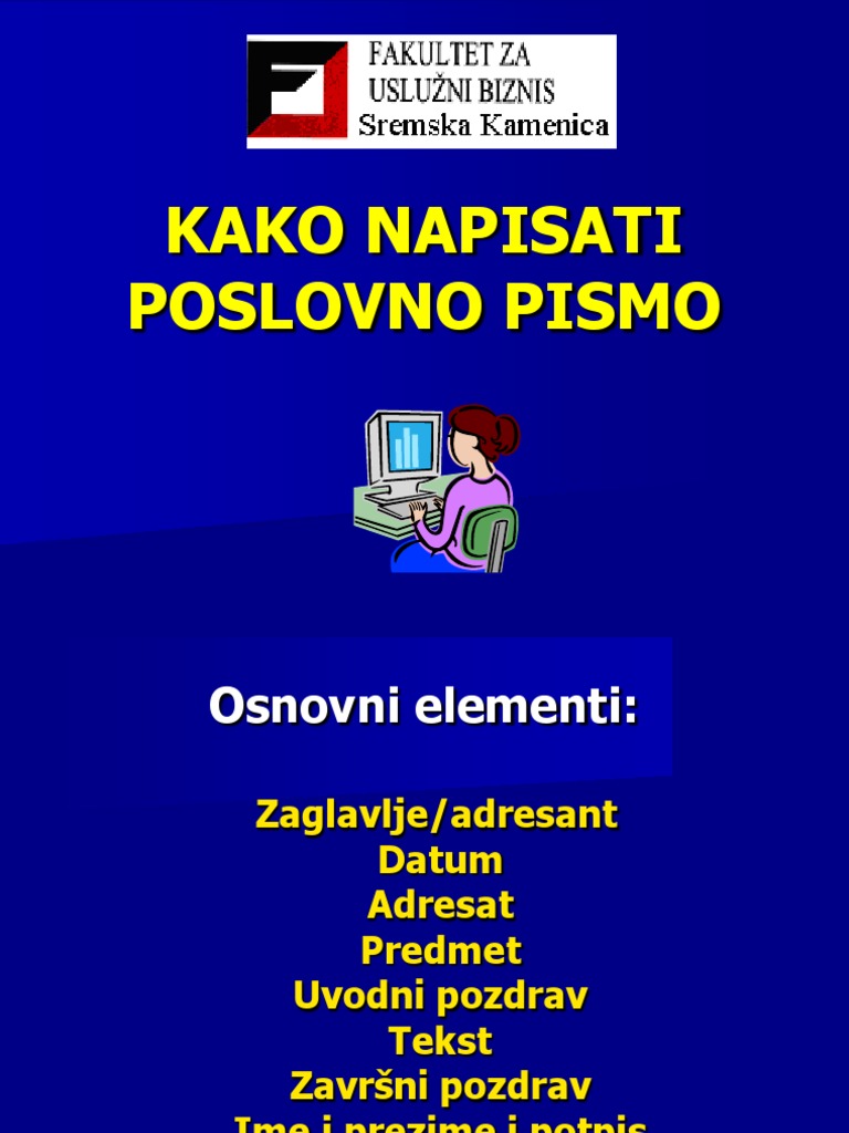 Kako Napisati Poslovno Pismo