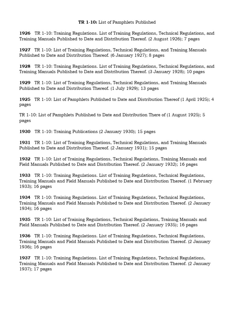 List of Field Manuals 1940 1949 | PDF