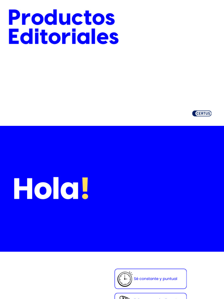 Productos Editoriales - Semana 2 | PDF
