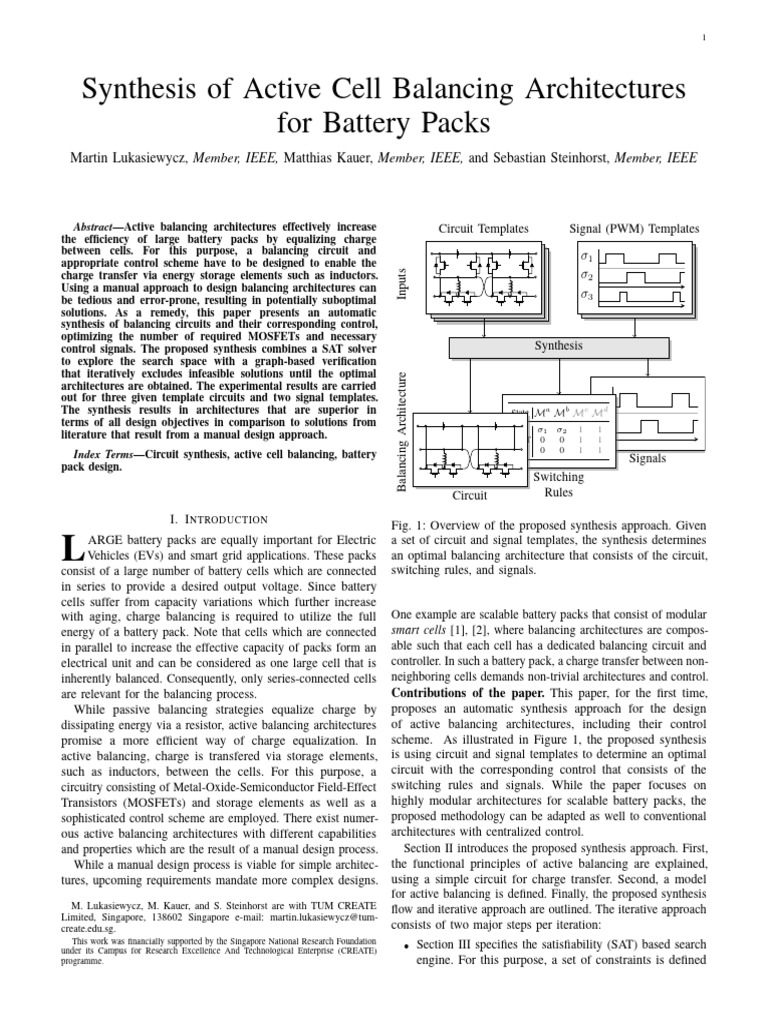 2016-TCAD-Synthesis of Active Cell Balancing Architectures For Battery ...