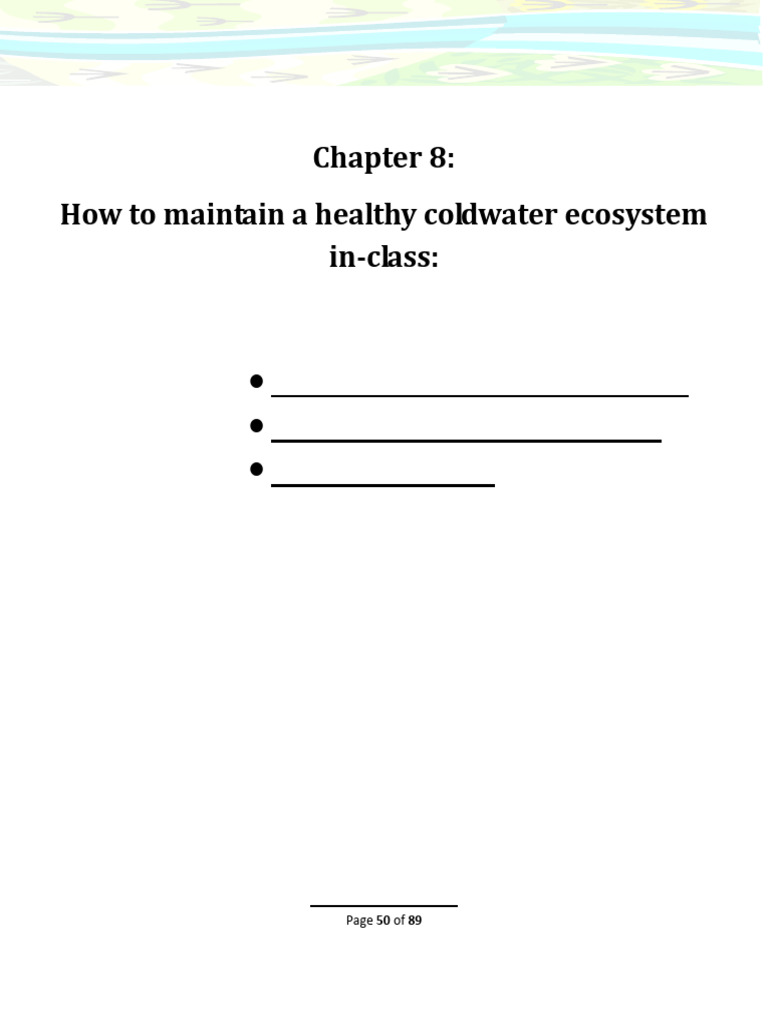 Chapter 8 Coldwater Ecosystem | PDF