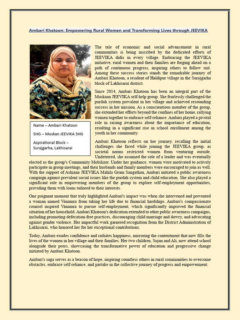 Ambari Khatoon | PDF