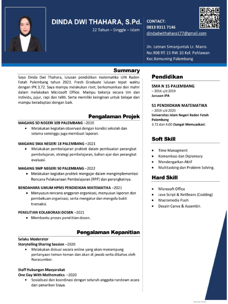 CV_Dinda Dwi | PDF