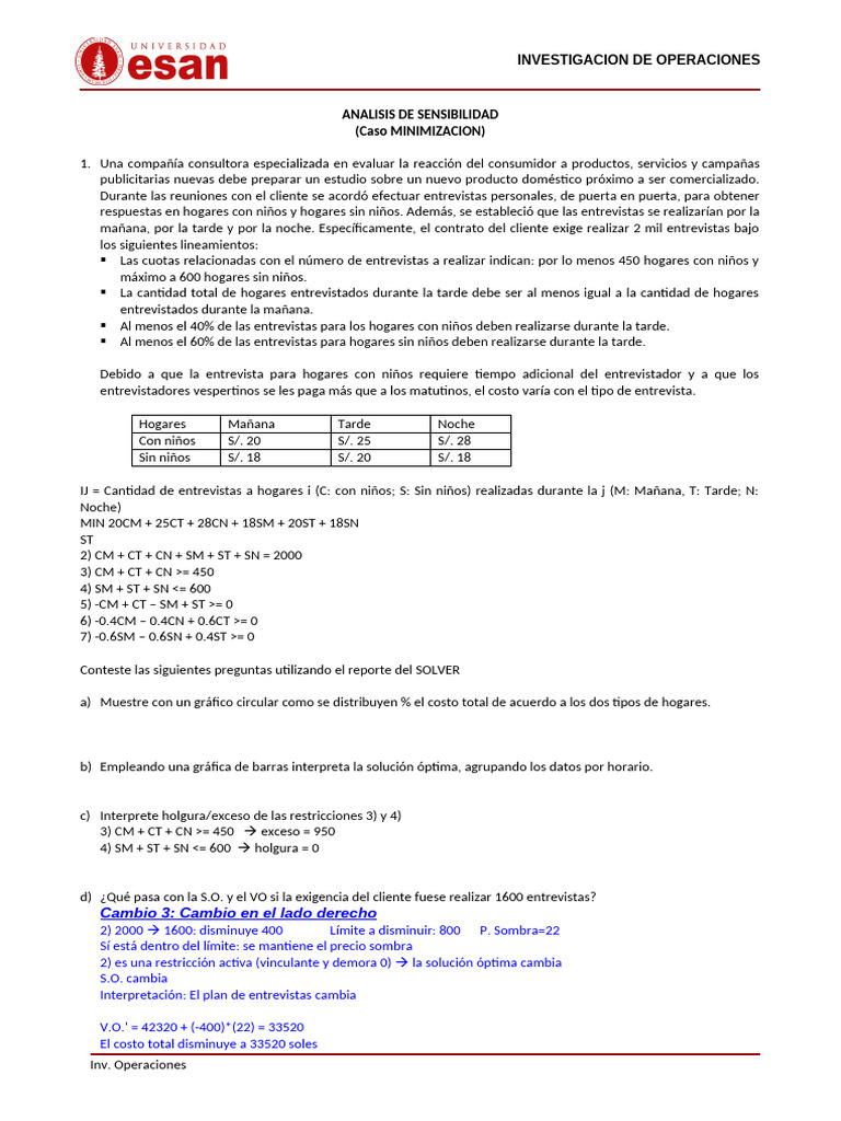 IO Ejercicio Minimización CON PL Solución 1 | PDF