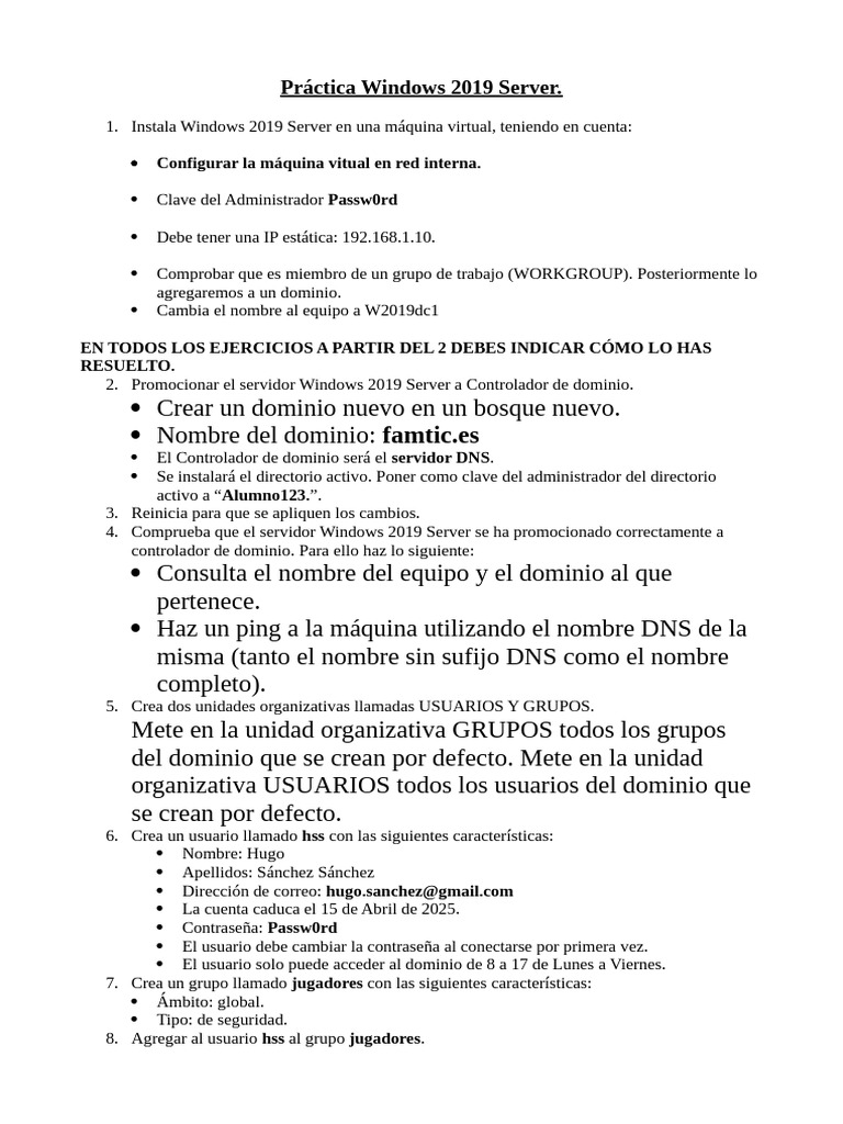 Practicas - Windows - Server | PDF