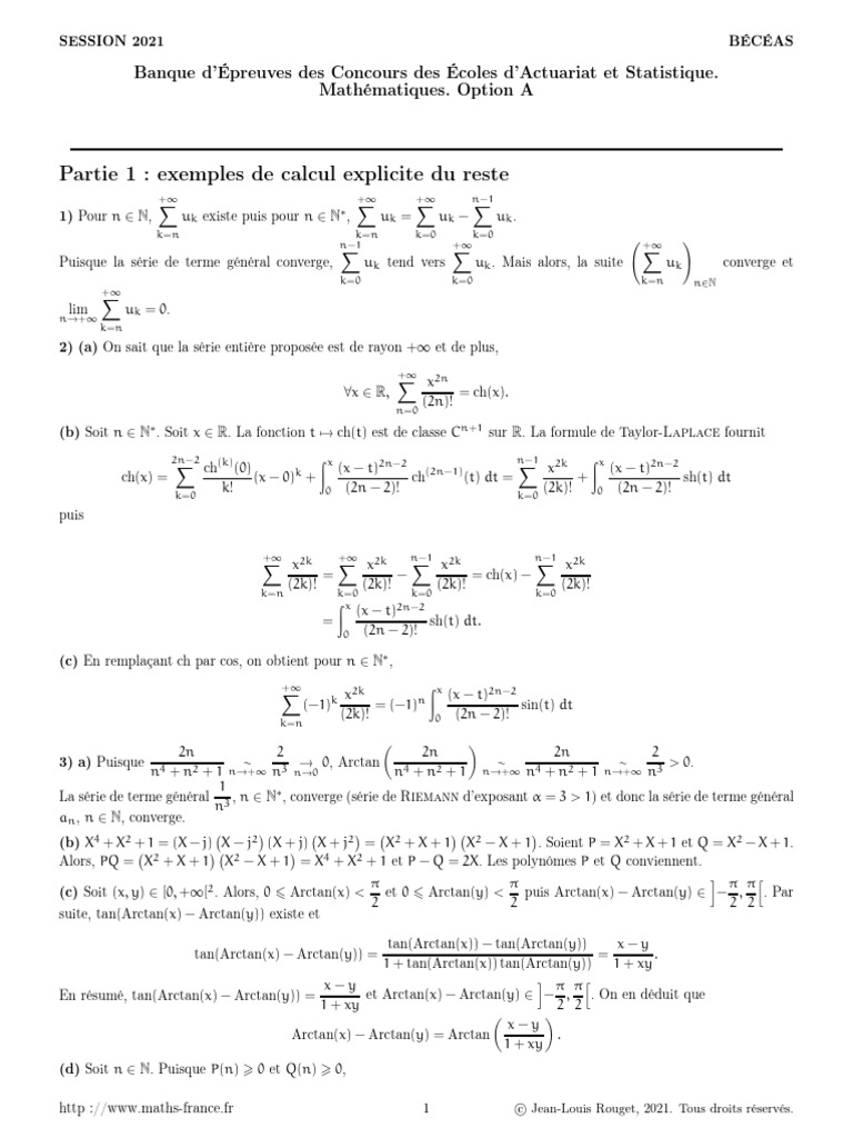 2021 Beceas Optiona - Corrige | PDF