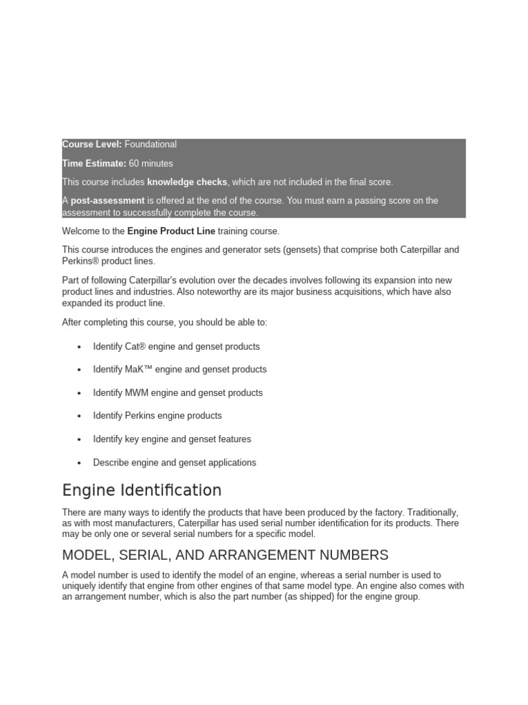 Engine Product Line | PDF