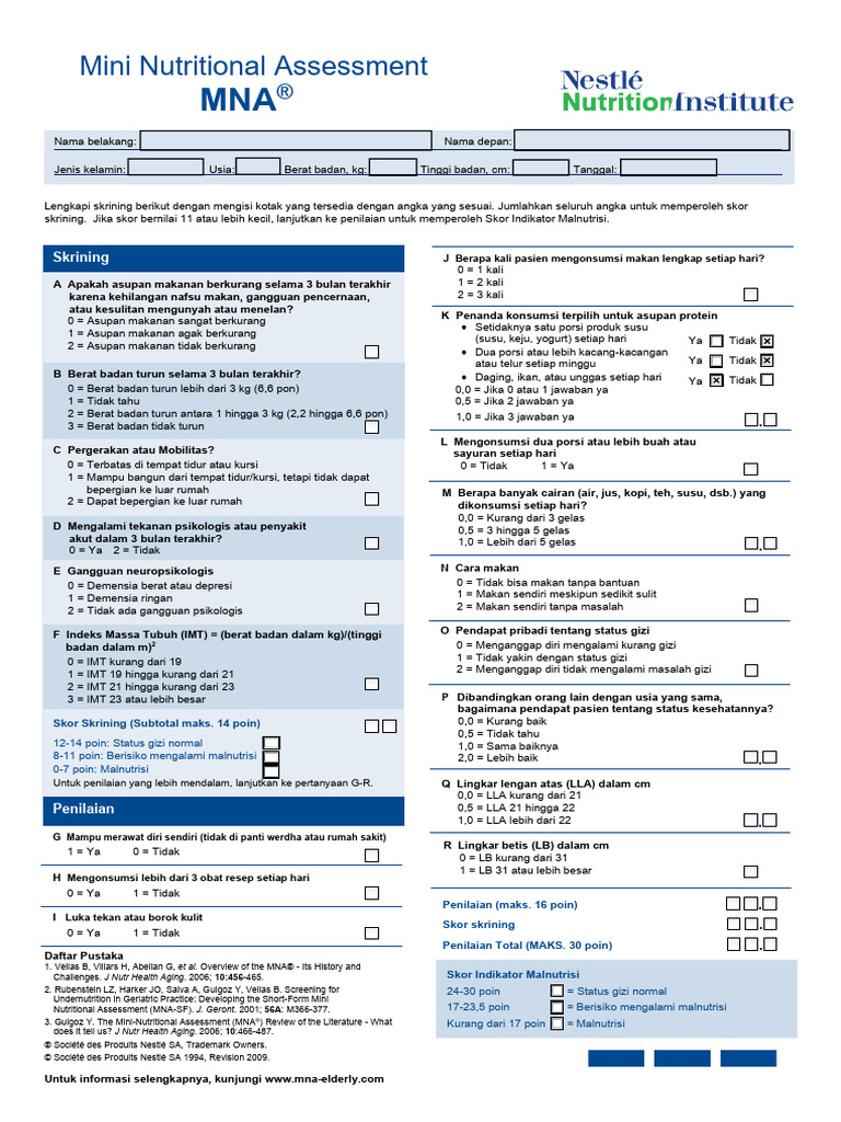 Skreening MNA | PDF