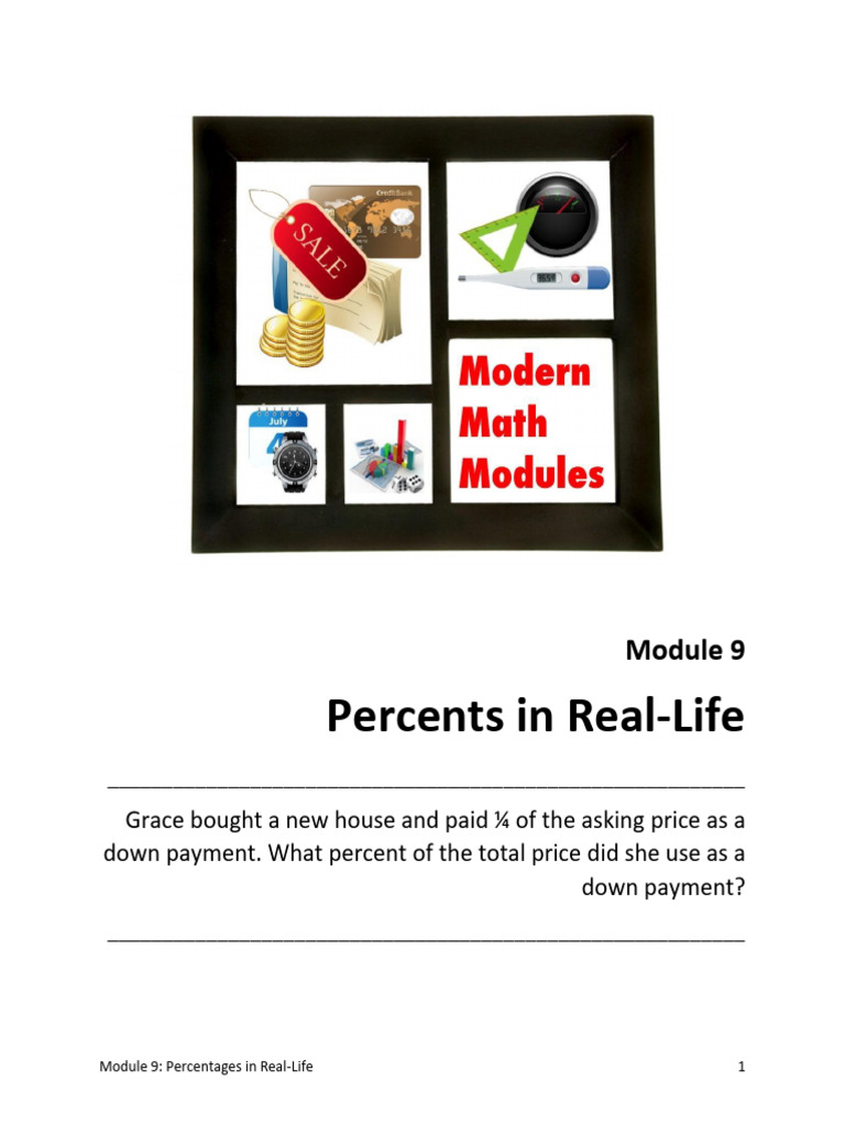 Module 9-Percents in Real Life | PDF