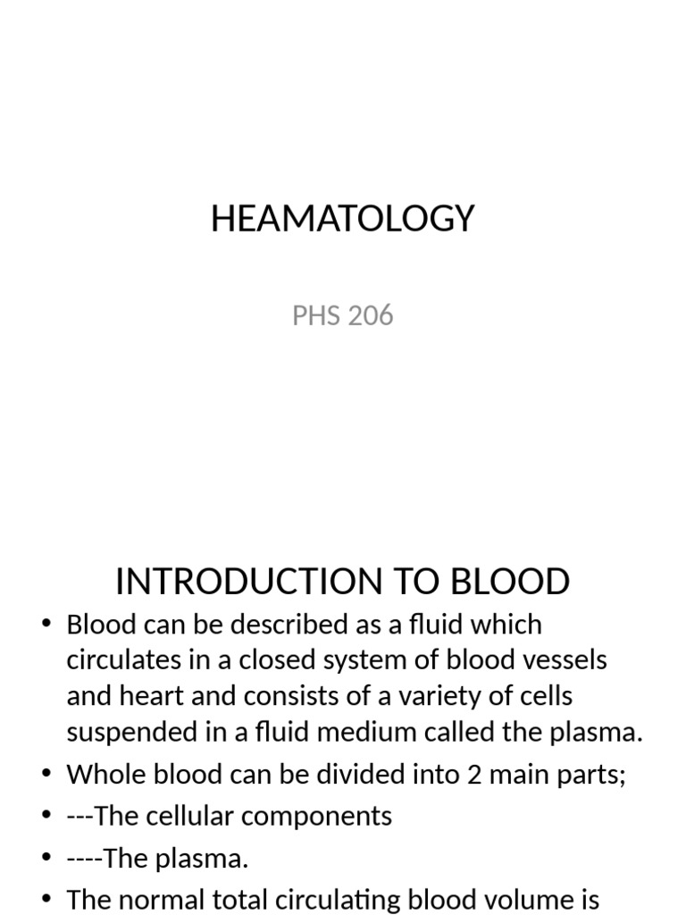 Haematology | PDF
