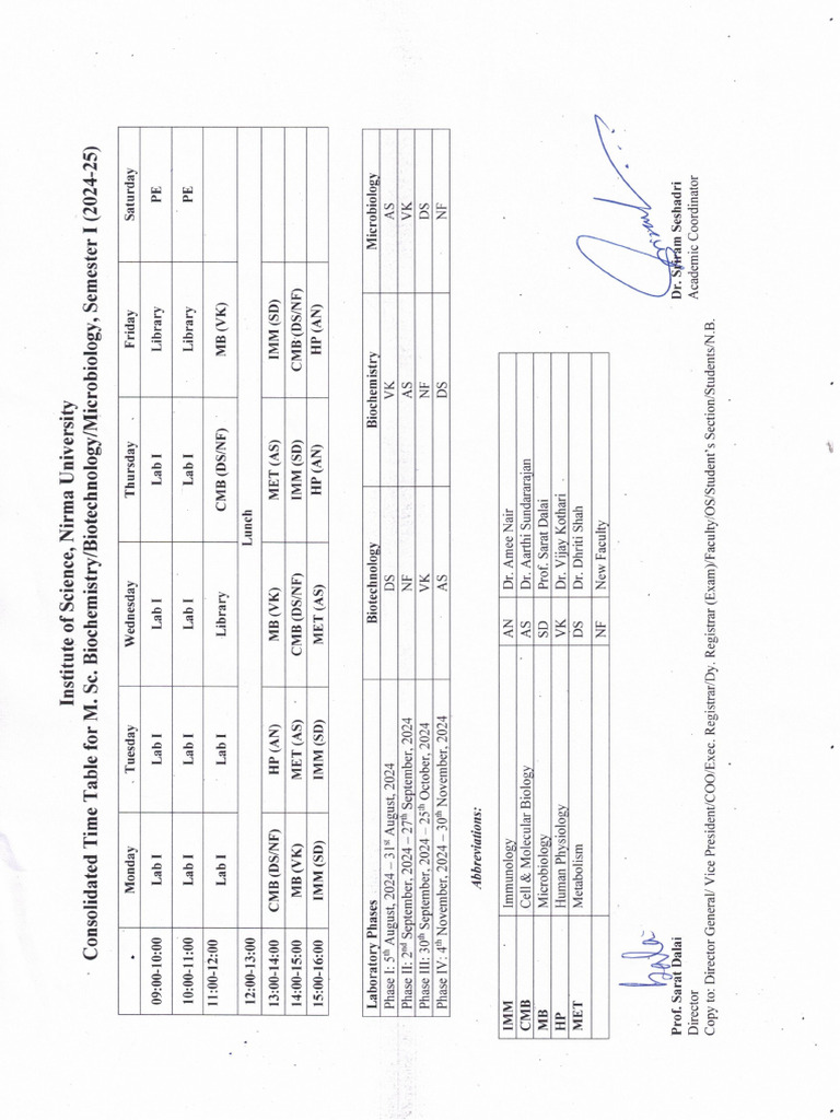 Consolidated Time Table As On 2024-08-05 - 154928 | PDF