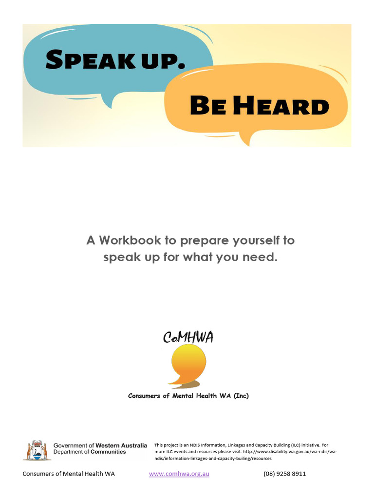 Speak Up Self Advocacy | PDF