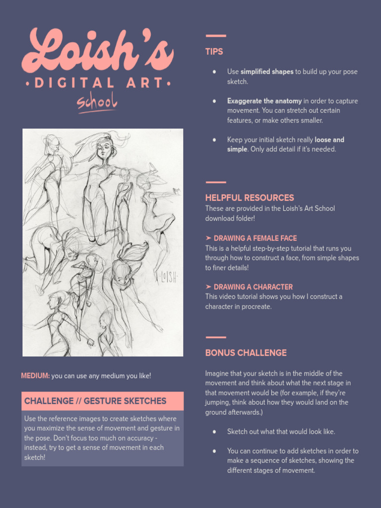 Loish Challenge Gesture Sketches | PDF